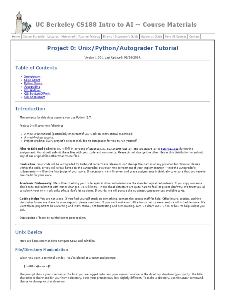 Berkeley AI Materials | PDF | Python (Programming Language) | String (Computer Science)