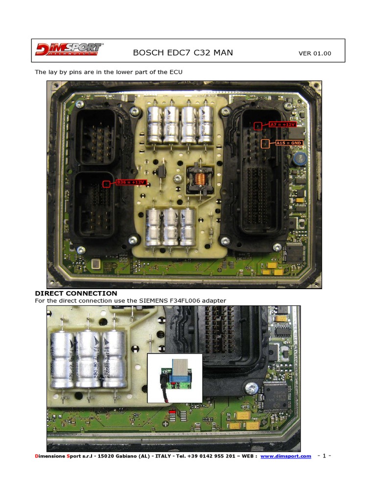 Bosch EDC7 C32 Pinout Guide | PDF