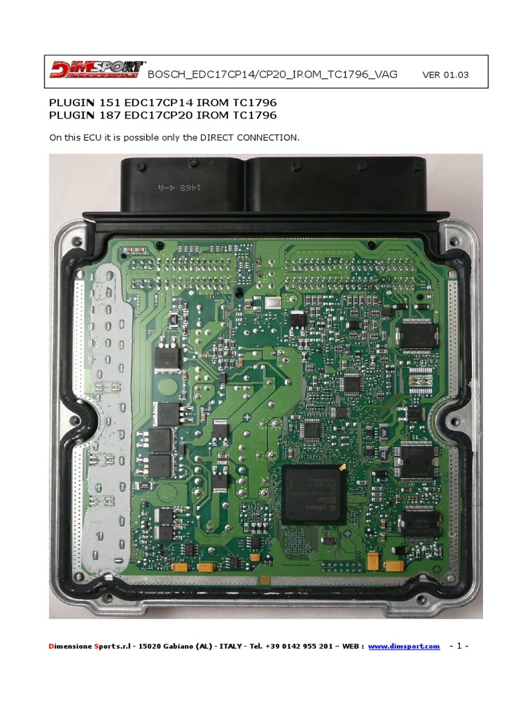 Bosch Edc17cp14 Irom Tc1796 Vag 1033 | PDF | Finance & Money Management ...