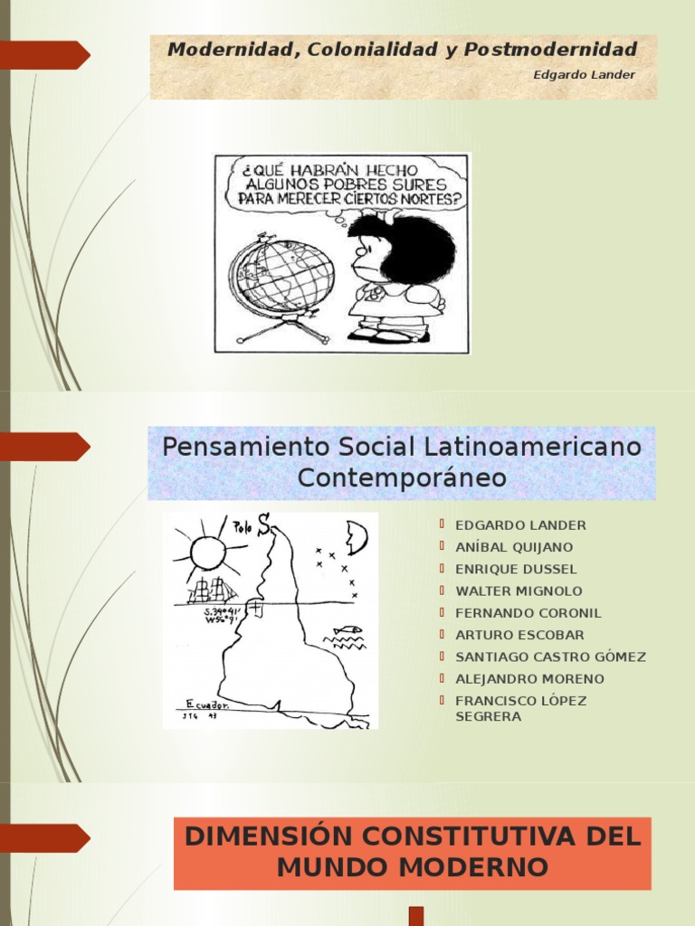 Modernidad, Colonialidad y Postmodernidad | PDF | Modernidad | Colonialismo