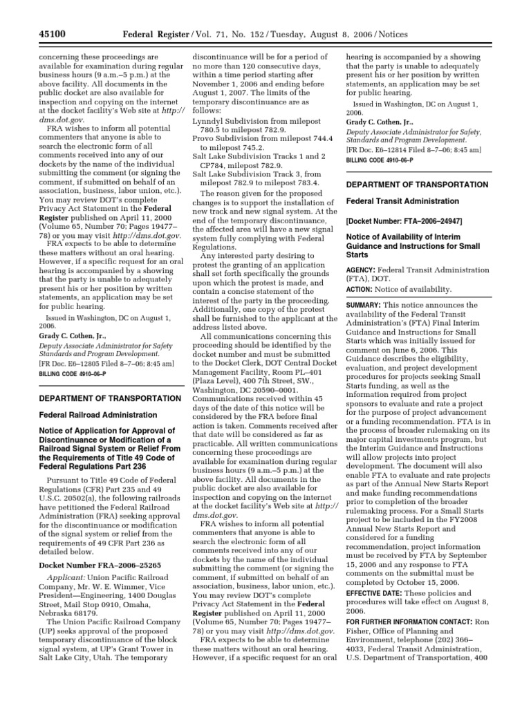 Notice: Exemption Petitions, Etc. | PDF | Rulemaking | Federal Register