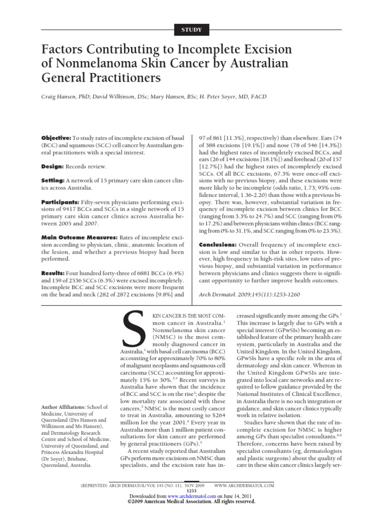 Skin Cancer! | PDF | Pathology | Skin Cancer