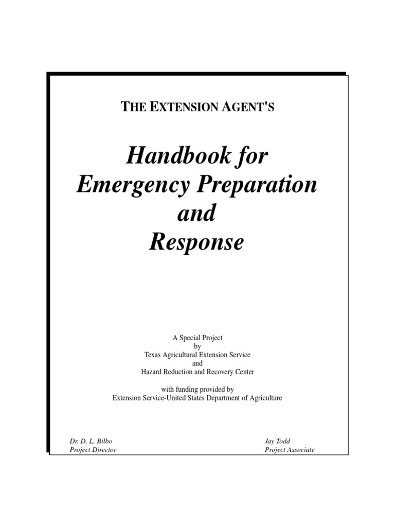 X1 Handbook For Emergency Preparation and Response | PDF | Emergency ...