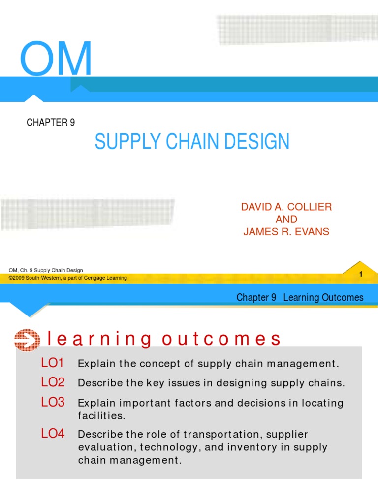 Supply Chain Design: David A. Collier AND James R. Evans | PDF | Supply ...