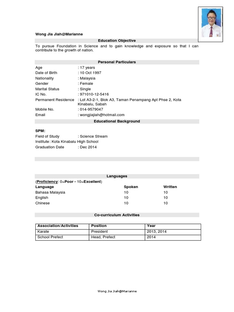 Resume Sample 2 | PDF