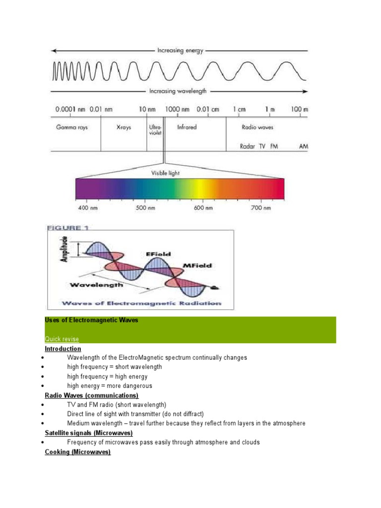 Understanding Electromagnetic Wave Uses | PDF | Electromagnetic ...