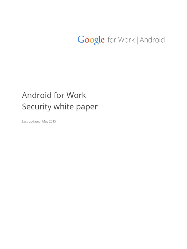Android For Work Security White Paper PDF | PDF | Android (Operating System) | Google Play