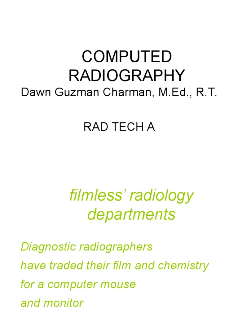 Computed Radiography | PDF | Radiography | Electronics