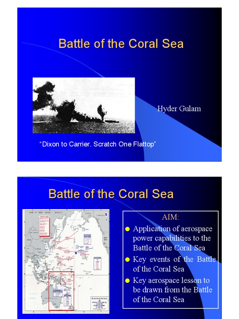Battle of The Coral Sea | PDF | Battle Of The Coral Sea | Theaters And ...