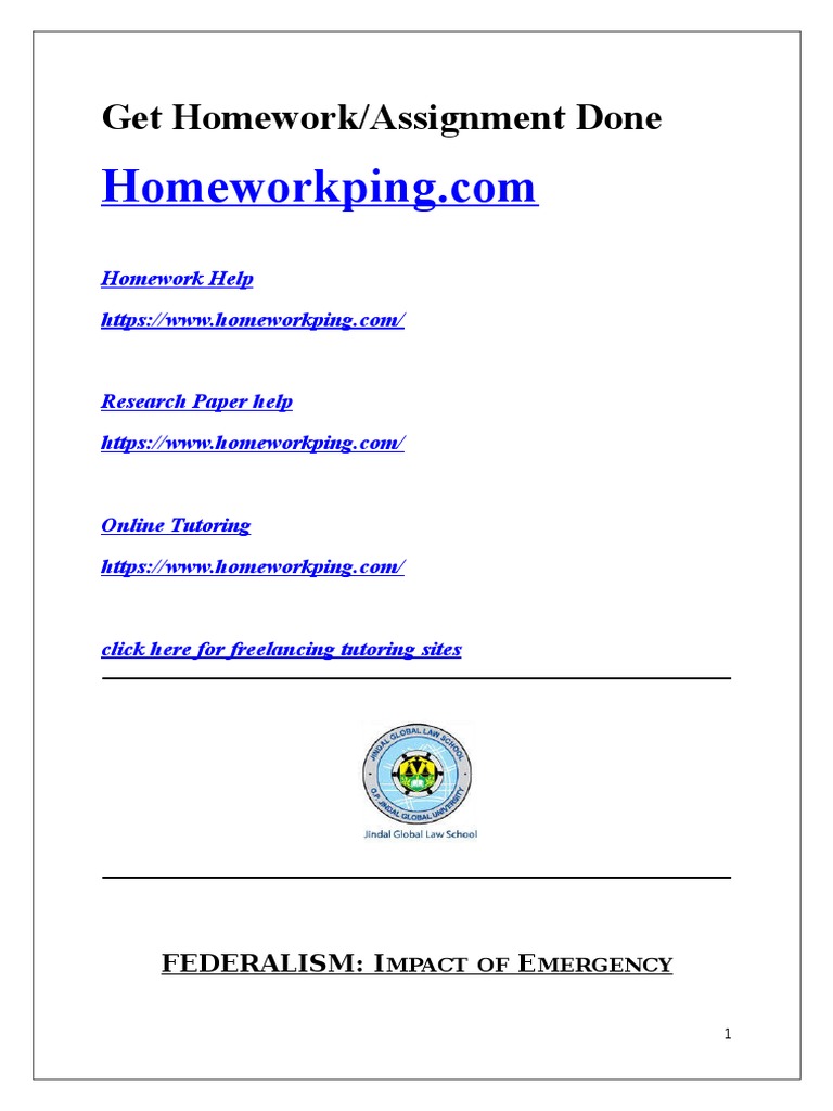 Get Homework/Assignment Done | PDF