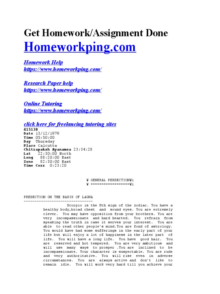 Get Homework/Assignment Done: Homework Help Research Paper Help Online ...
