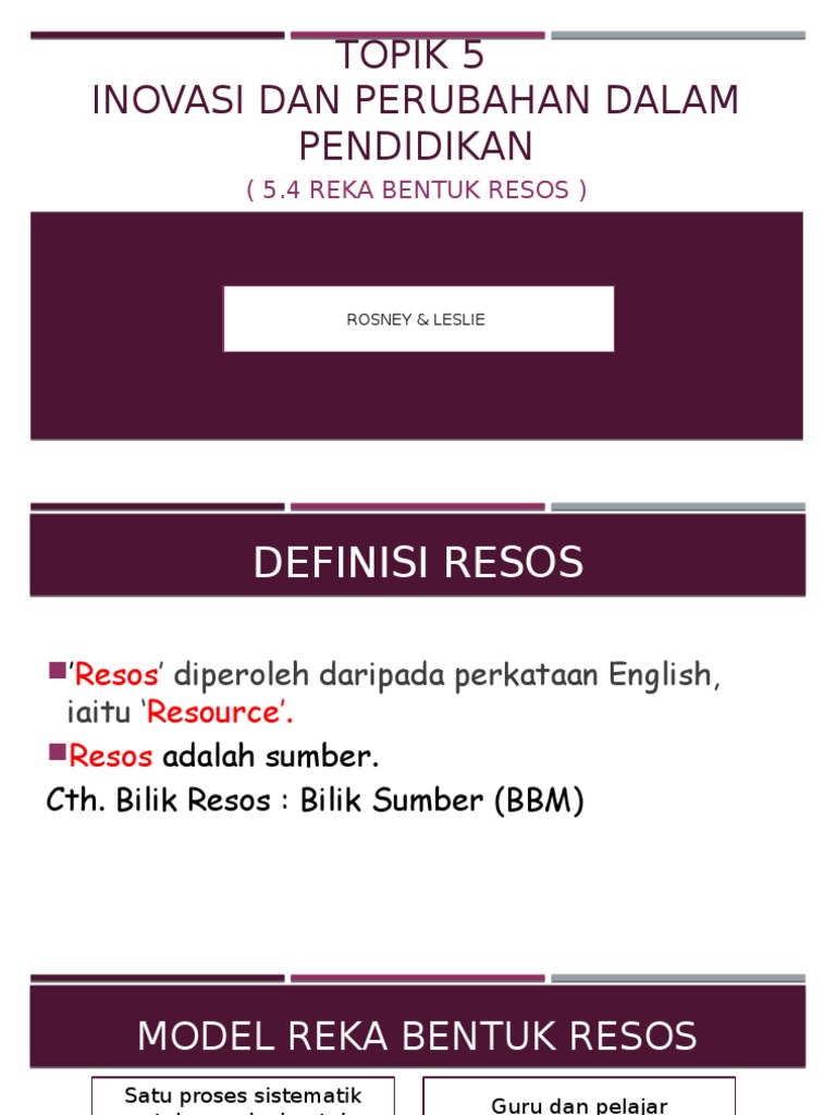 Reka Bentuk Resos | PDF