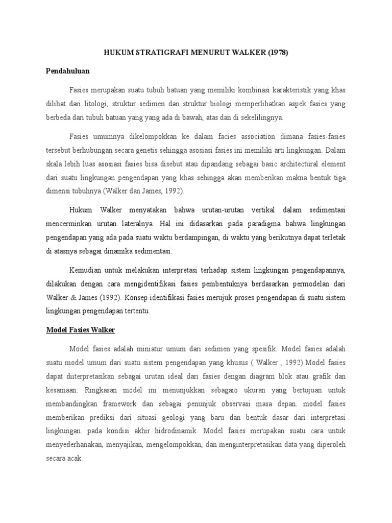 Model Fasies Walker | PDF