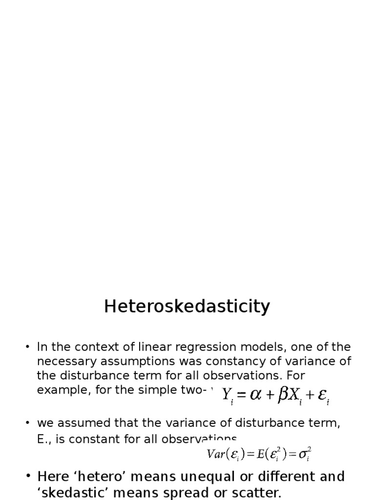 Heteroscedasticity | PDF | Heteroscedasticity | Linear Regression