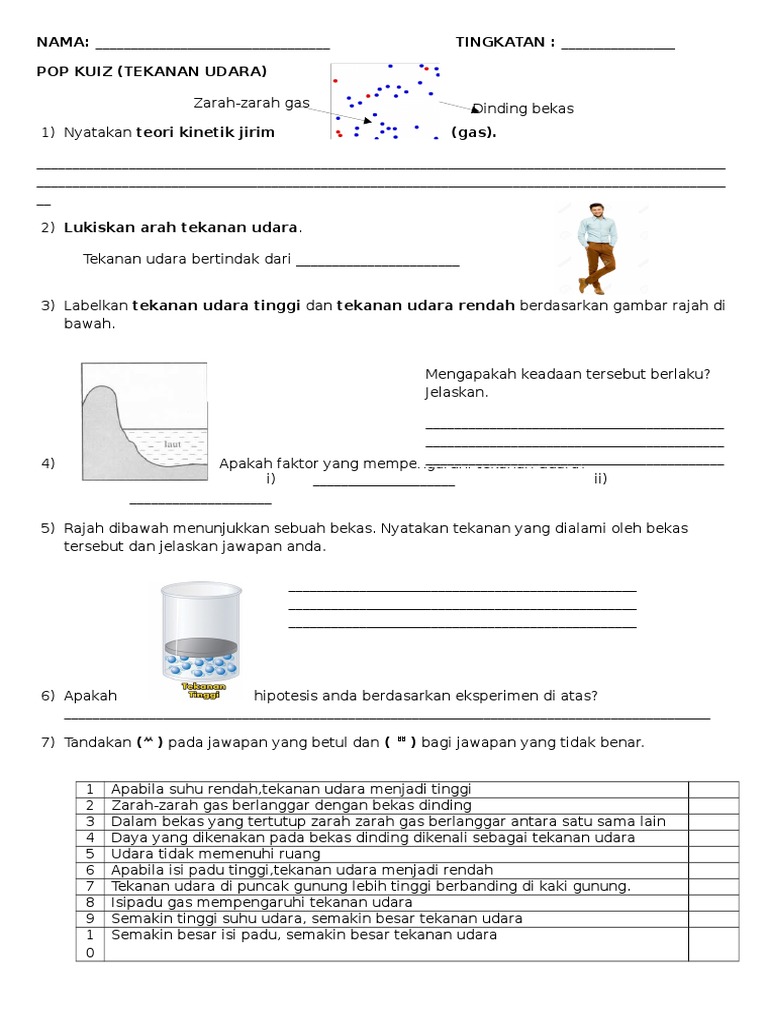 Latihan Tekanan Udara | PDF