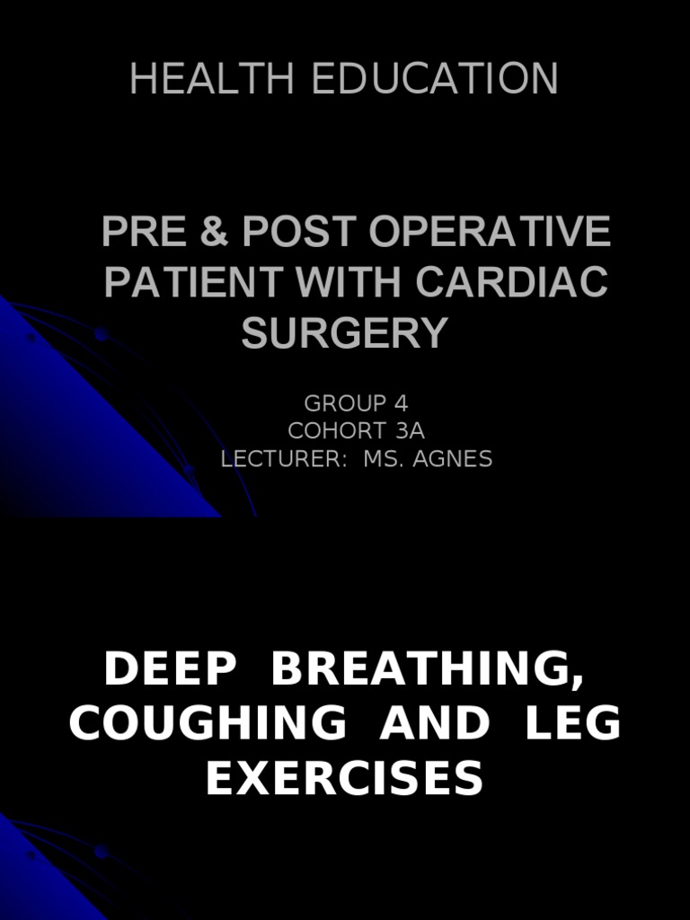 Deep Breathing and Coughing Exercises | PDF | Breathing | Respiratory Tract