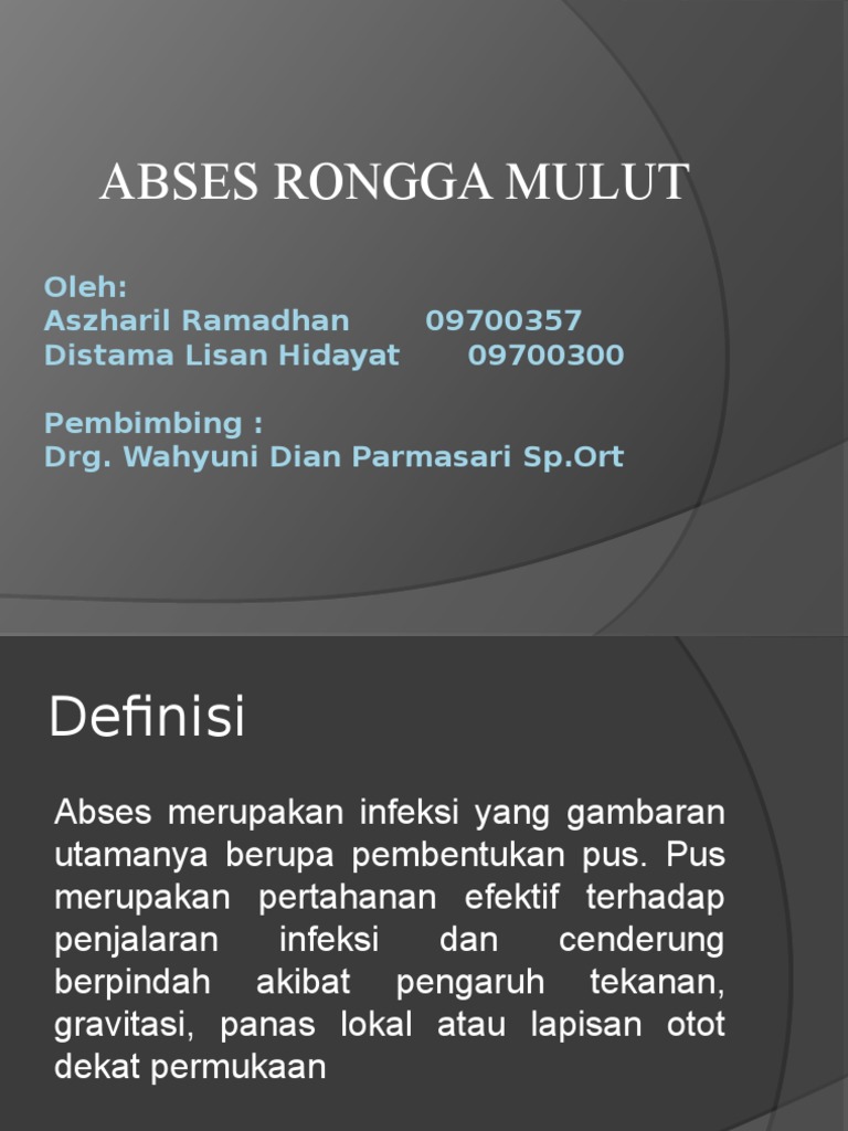 Abses Rongga Mulut | PDF