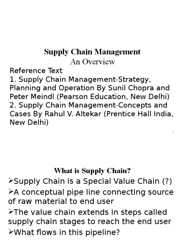 SCM - An Overview | PDF | Supply Chain Management | Supply Chain
