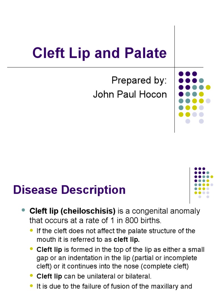 Cleft Lip and Palate | PDF | Medical Specialties | Clinical Medicine