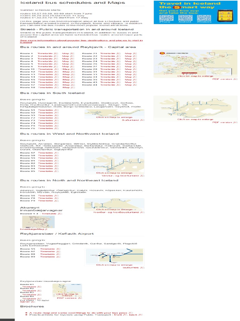 Iceland Bus Schedules | PDF