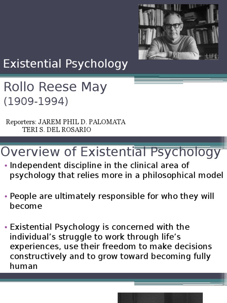 Rollo May and the Foundations of Existential Psychology | PDF | Existentialism | Anxiety
