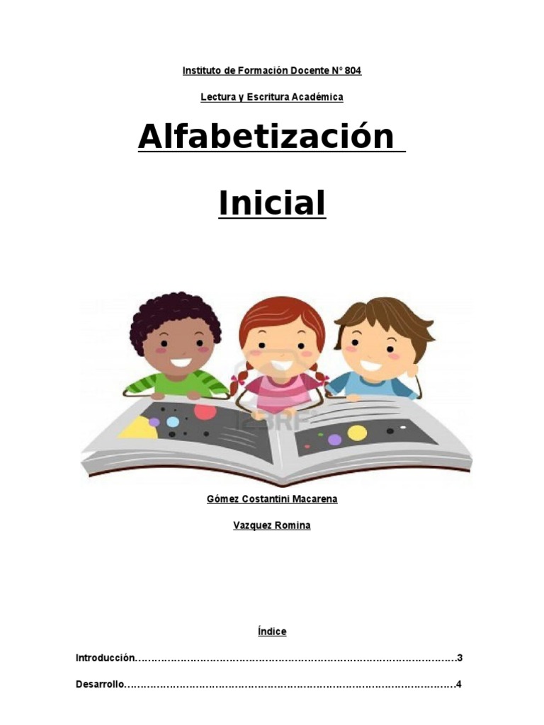 Alfabetizacion Inicial | PDF | Lectura (proceso) | Escritura