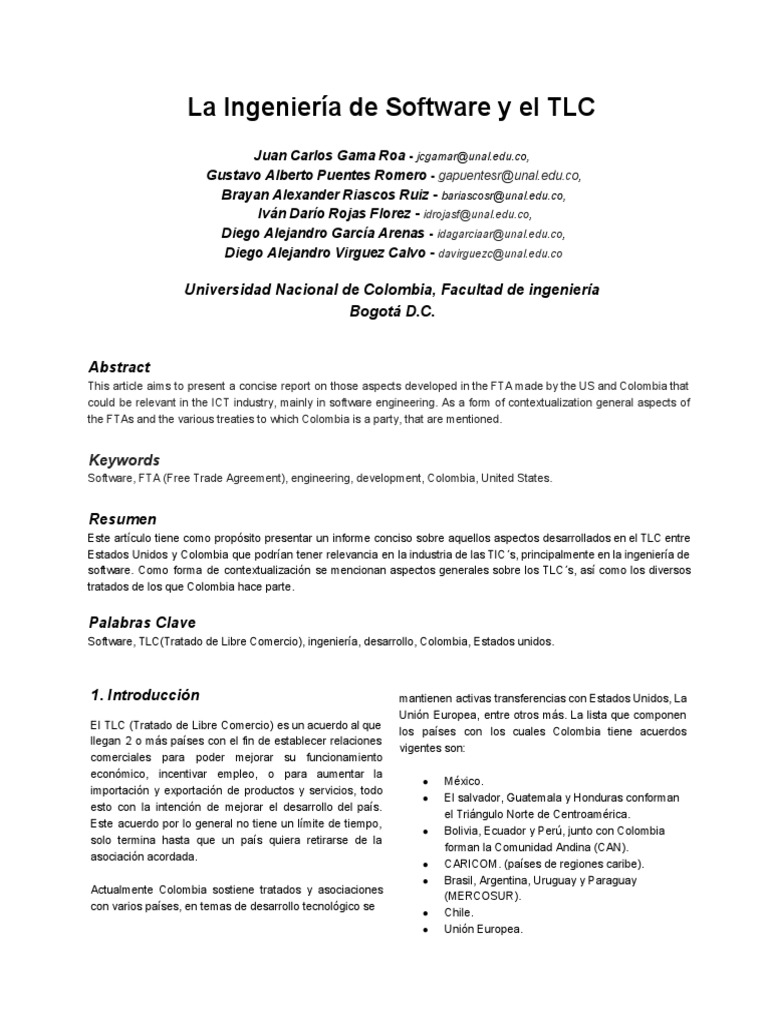 TLC Software | PDF | Competitividad | Colombia