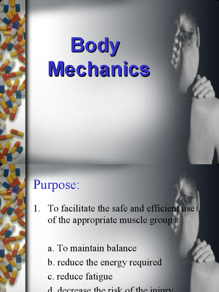 Body Mechanics | PDF | Balance (Ability) | Muscle