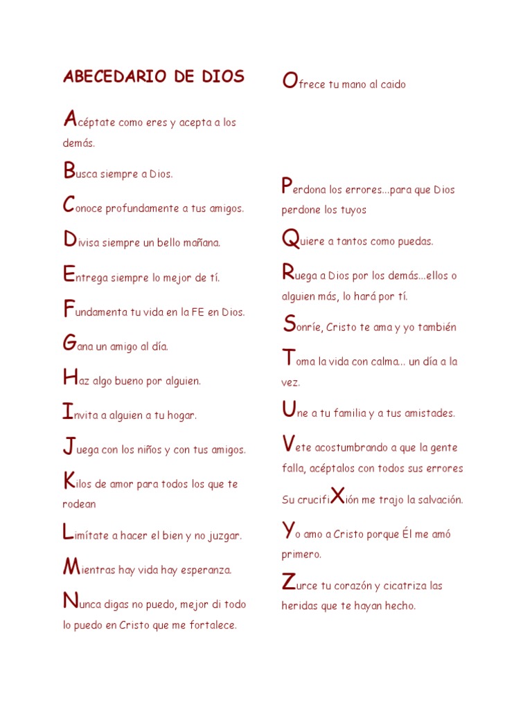 Abecedario de Dios para Niños | PDF | Cristo (título) | Religión y creencia