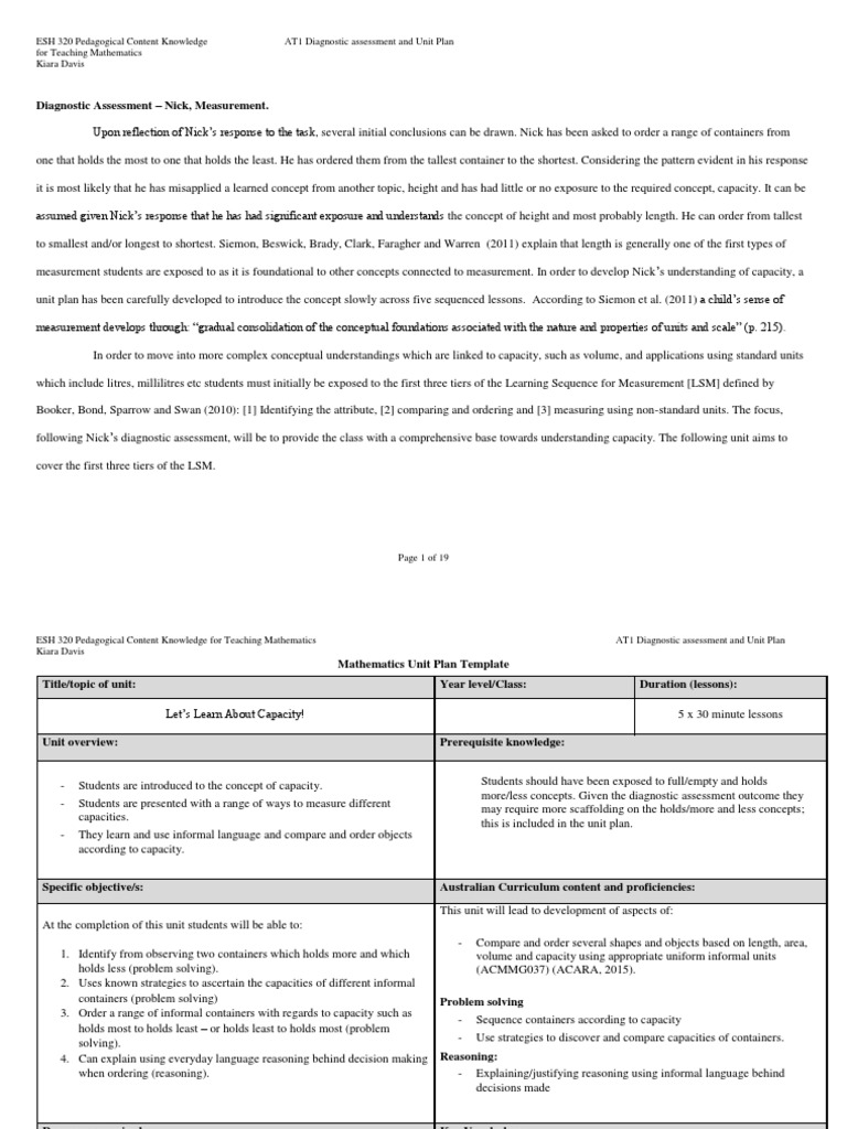 5 1 Lets Learn About Capacity | PDF | Pedagogy | Educational Assessment