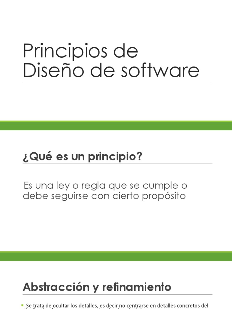 Principios de Diseño de Software PDF | PDF | Ingeniería de software | Software