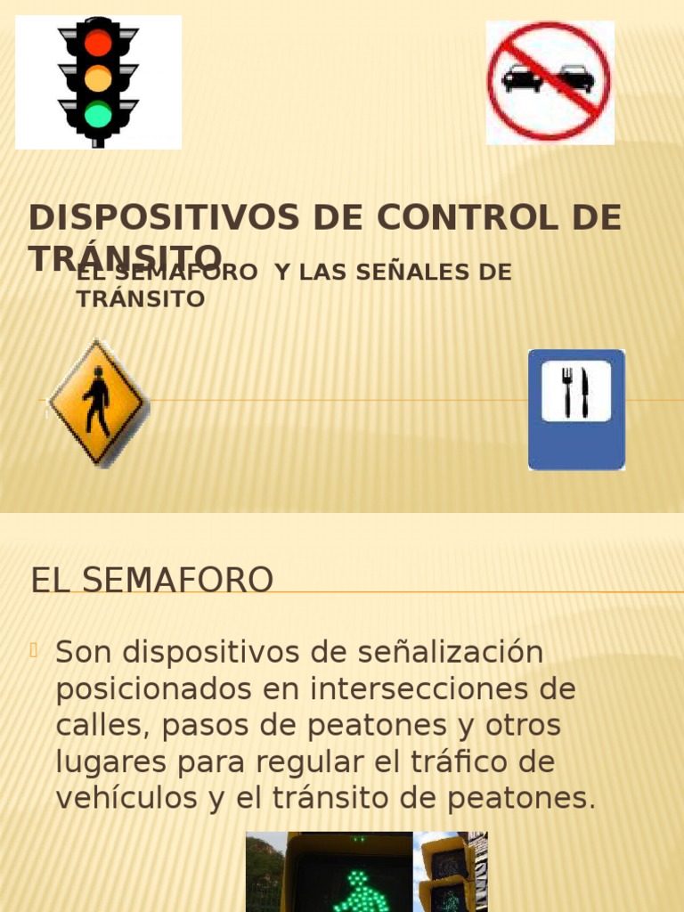 Dispositivos de Control Del Transito | PDF