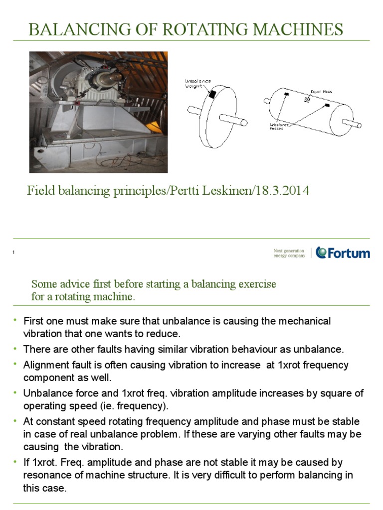 Balancing of Rotating Machines | PDF | Mass | Turbine