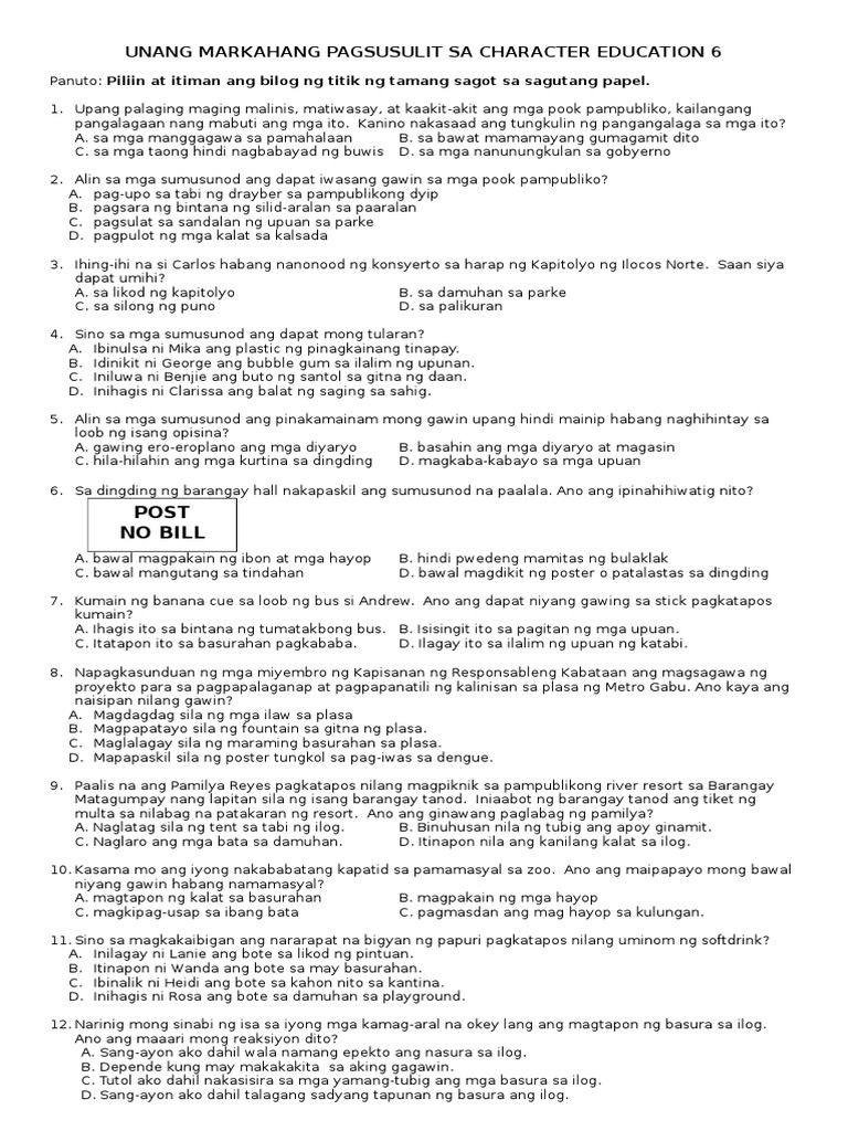 First PT - Character Education | PDF