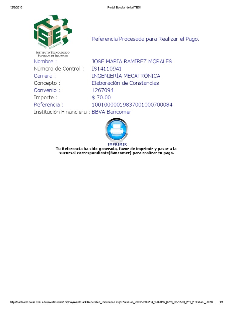 Portal Escolar de La ITESI | PDF | Finanzas y dinero