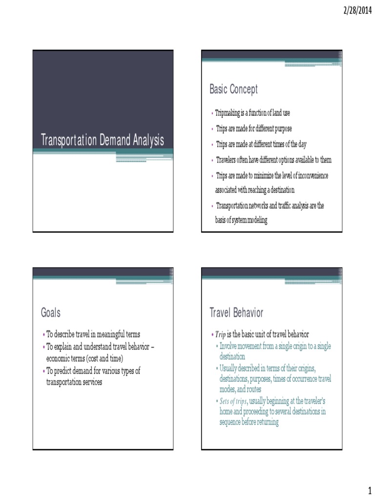 Transportation Demand Analysis | PDF | Industries | Transport
