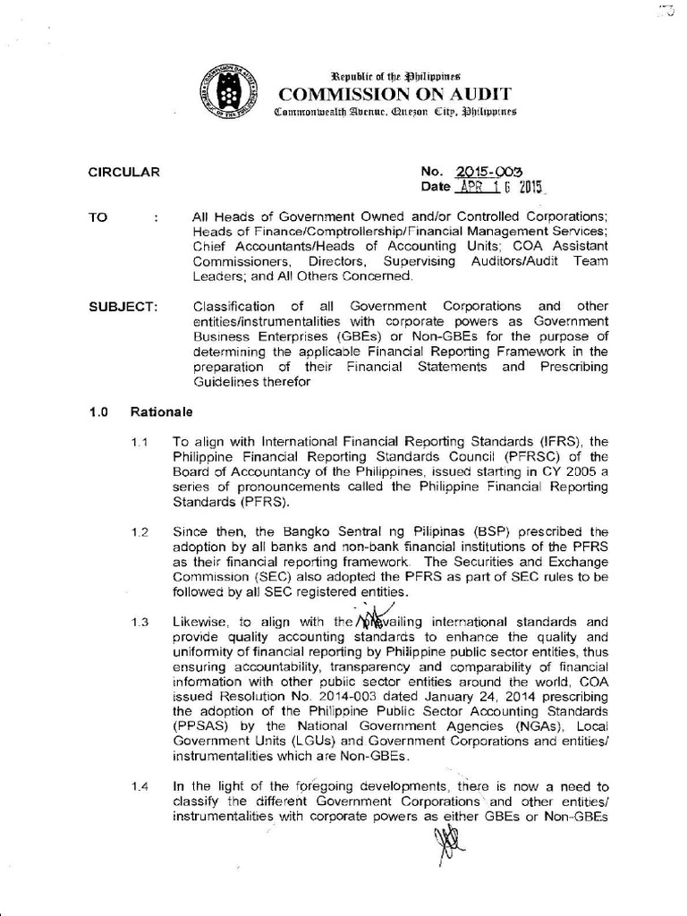 Coa C2015-003 | PDF | Financial Statement | International Financial ...