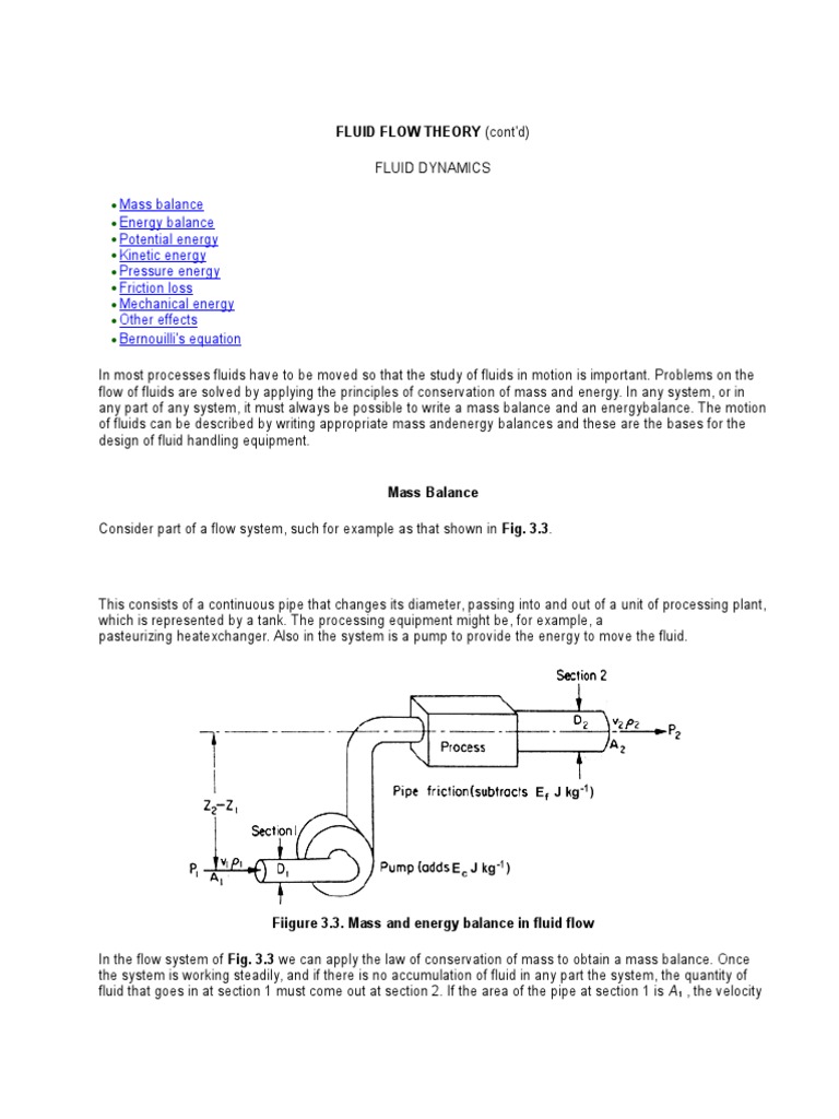 Fluid Flow Theory | PDF | Fluid Dynamics | Pressure