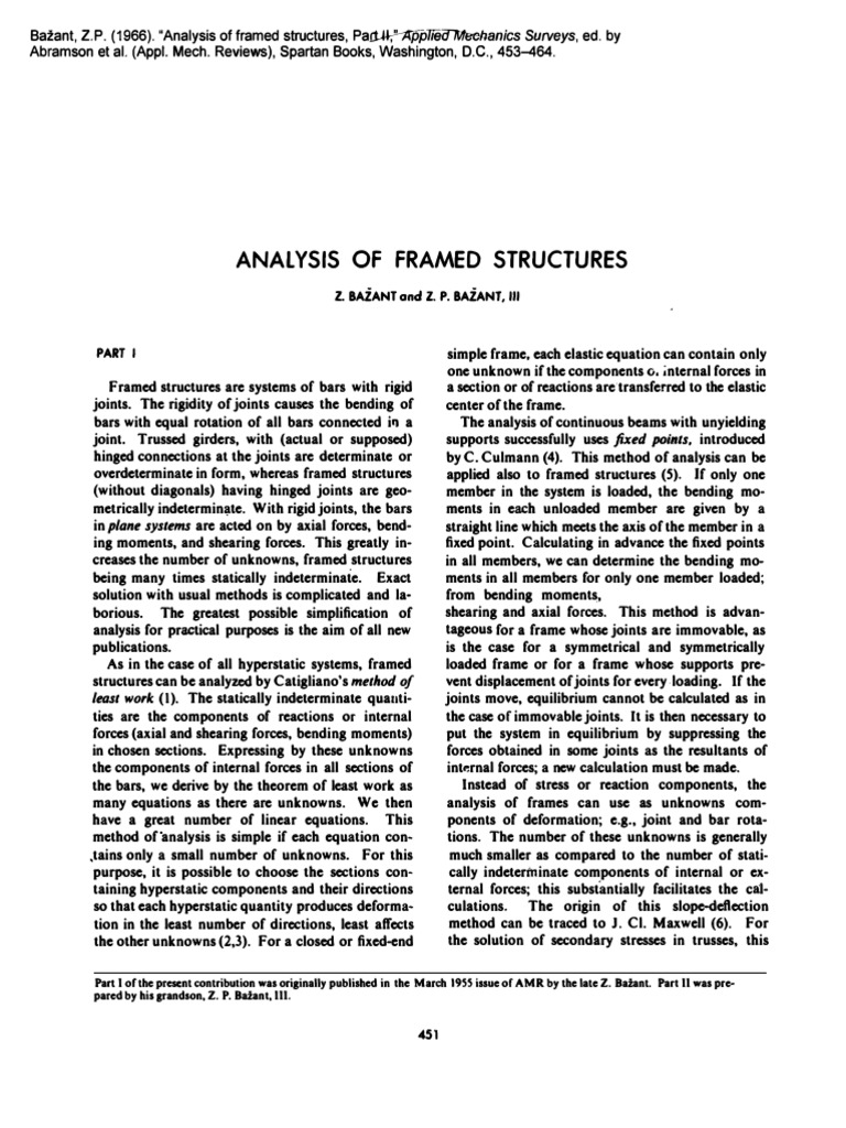 Analysis of Framed Structures | PDF | Matrix (Mathematics) | Bending