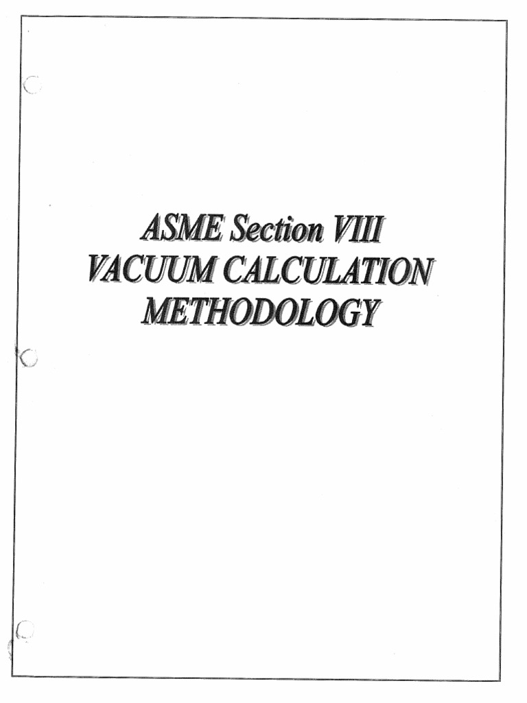 ASME Section VIII Vacuum Calculation Methodology | PDF