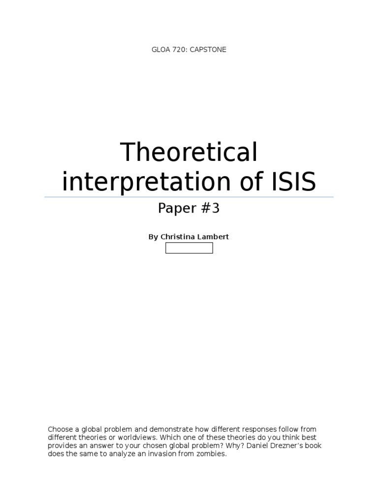 Theoretical Interpretation of ISIS: Paper #3 | PDF | Islamic State Of ...