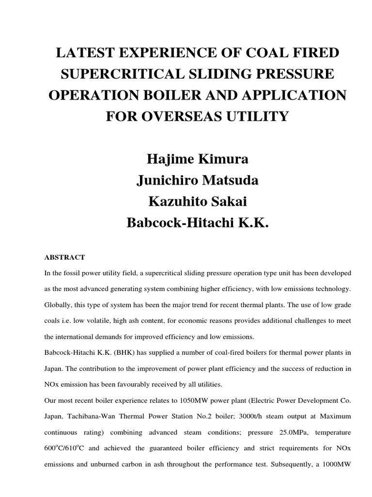 Supercritical Benson Boiler | PDF | Boiler | Steel