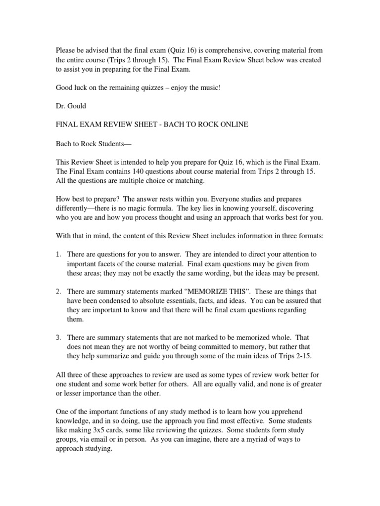 Final Exam Review: Quiz 16 Prep | PDF | Johann Sebastian Bach | Opera