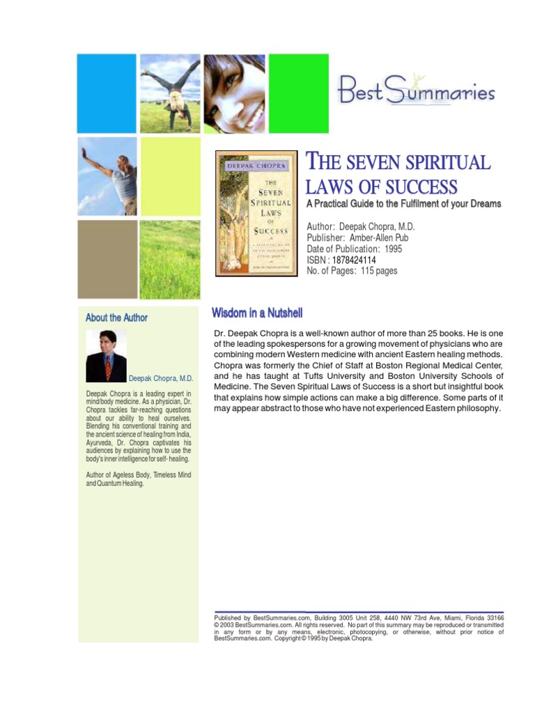 The Seven Spiritual Laws of Success | PDF