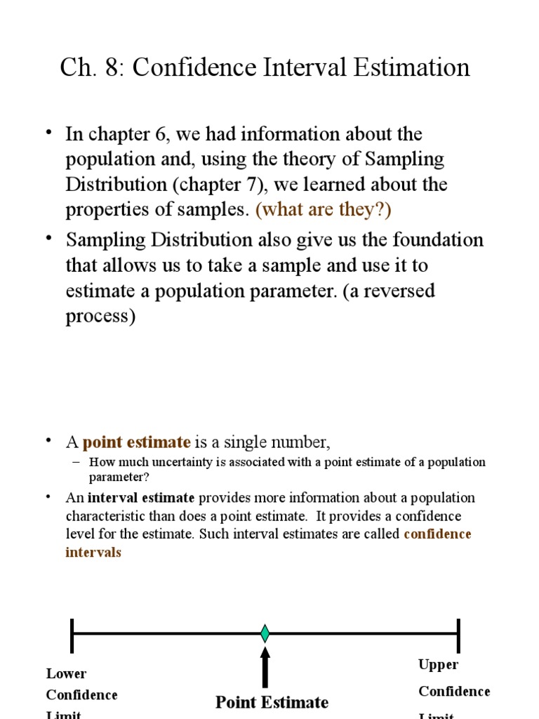 Confidence Interval Estimation Guide | PDF | Confidence Interval | Normal Distribution