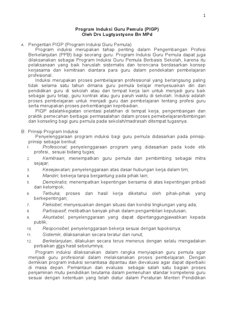 Program Induksi Guru Pemula | PDF