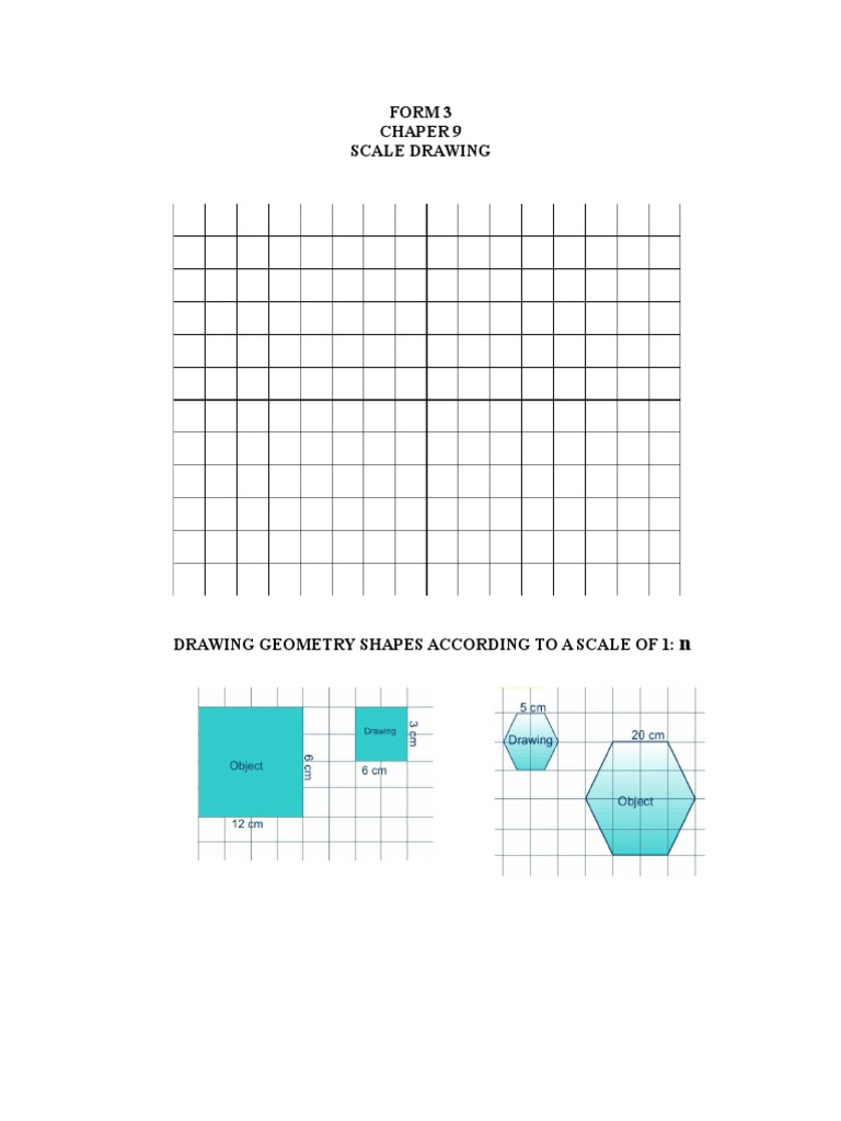 Form 3 Scale Drawing Exercises | PDF
