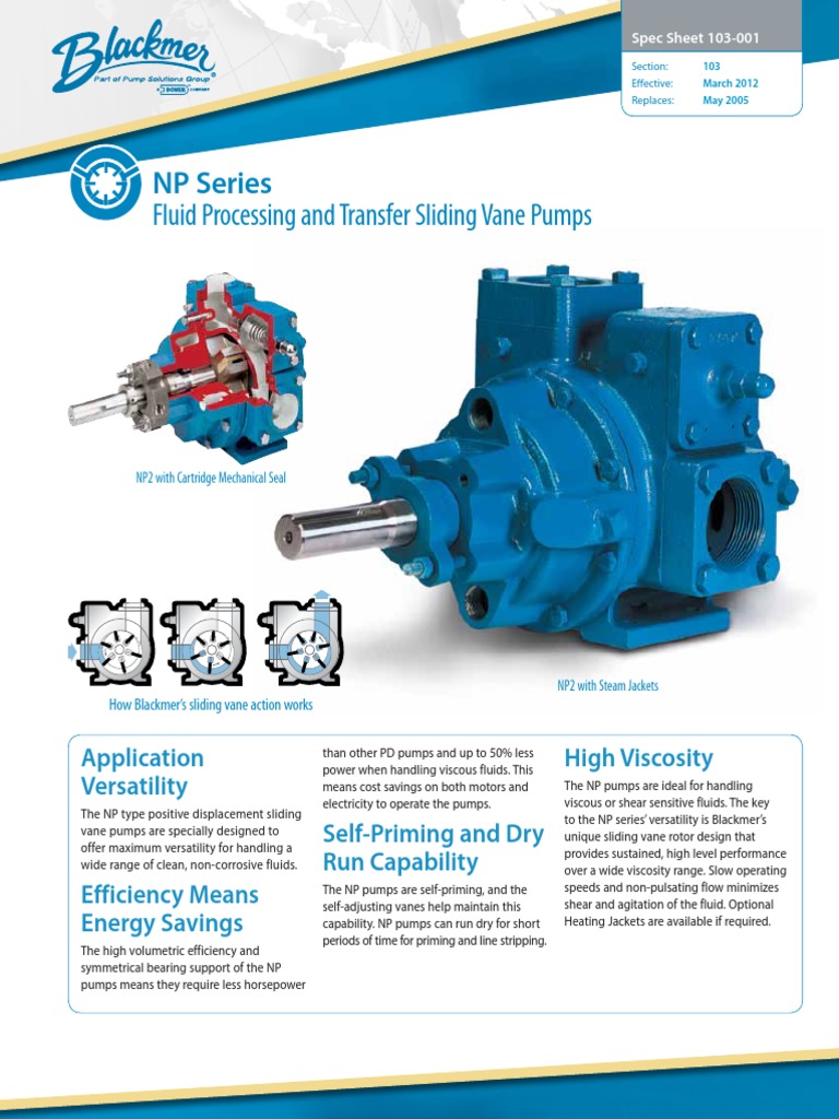 NP Pumps Blackmer | Download Free PDF | Pump | Viscosity