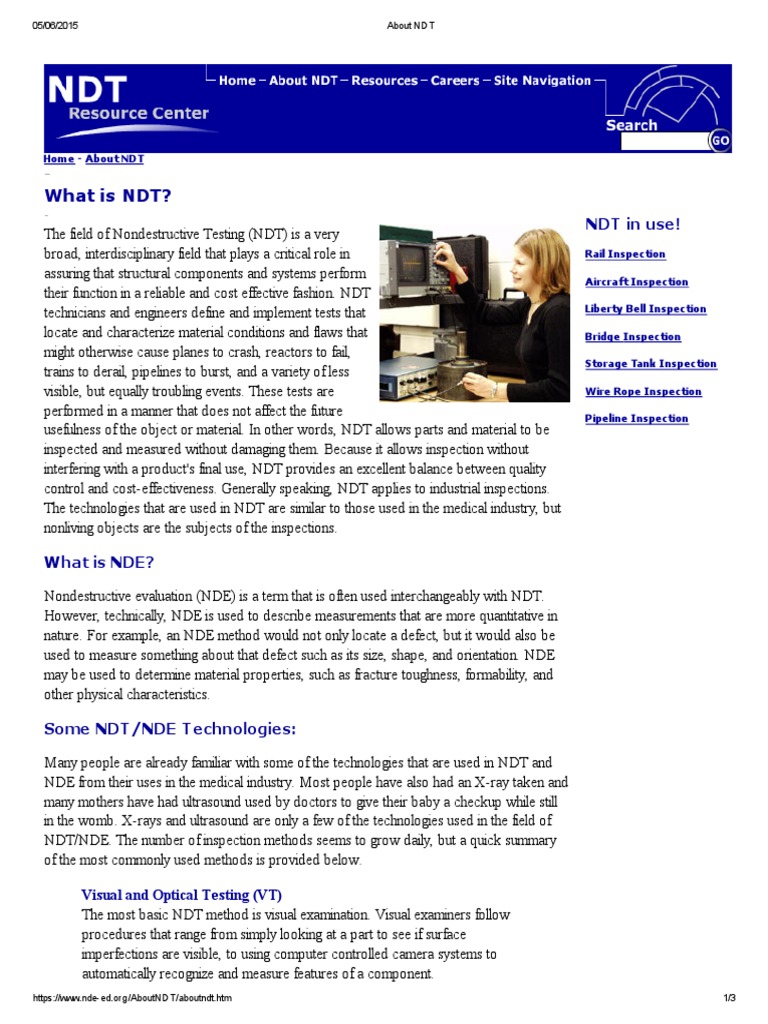 NDT Testing | PDF | Nondestructive Testing | Rail Transport
