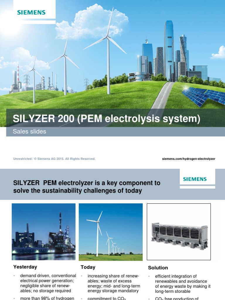 Silyzer-200-PEM Based Electrolyser for Hydrogen Generation | Energy ...